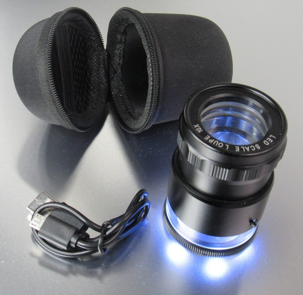 10X White LED Lighted USB Rechargeable Loupe – Ihara US LLC